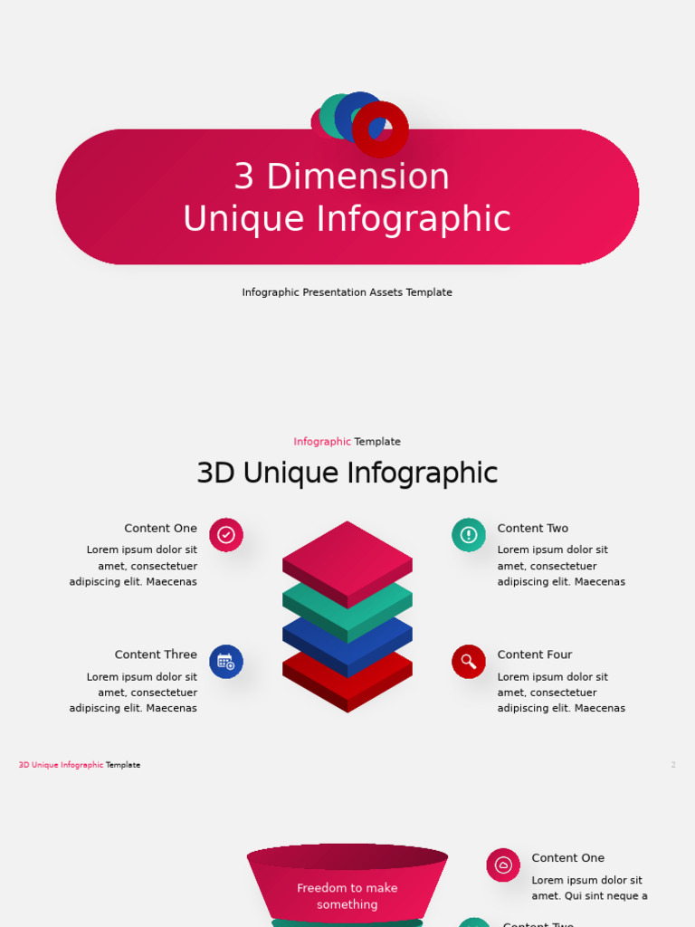 3D Unique Infographic Template | PDF | Information Age | Copy Editing