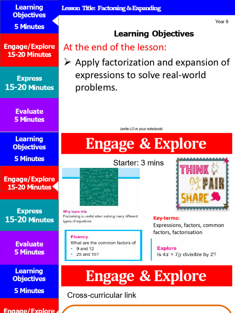 Factorization and Expansion in Math | PDF | Factorization | Mathematics