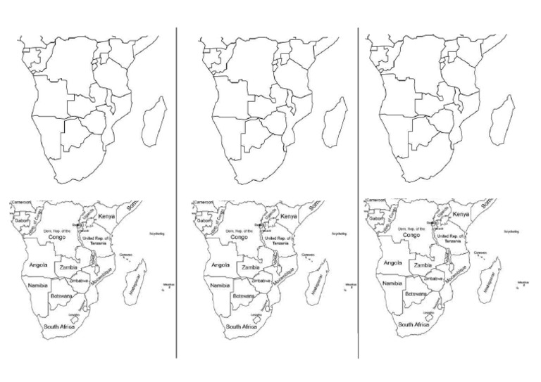Map of Sadc Countries Tourism g11 | PDF