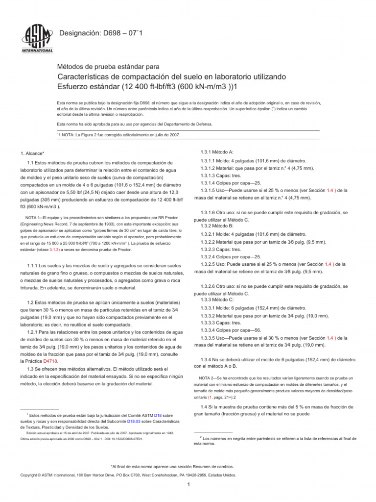 Astm D 698 | PDF