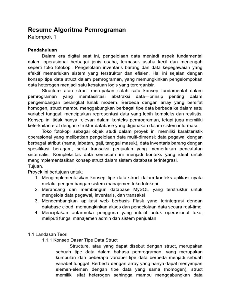 Resume Algoritma Pemrograman | PDF