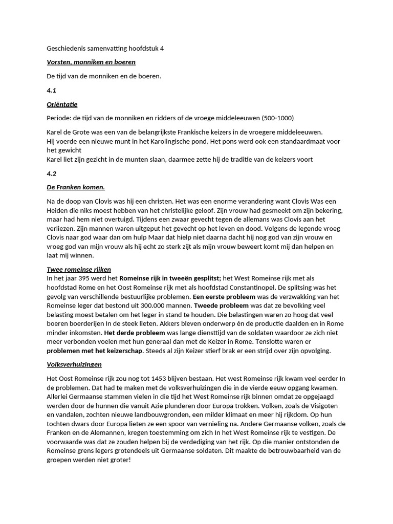 Geschiedenis Samenvatting Hoofdstuk 4 | PDF