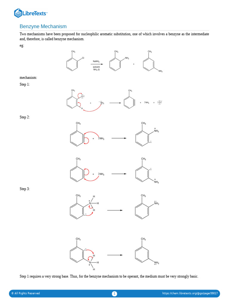 Benzyne Mechanism | PDF