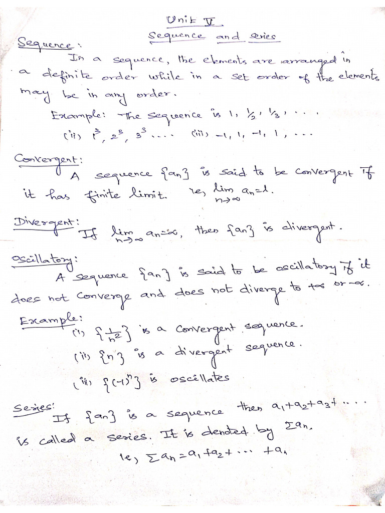 Unit 5 Sequences and Series | PDF