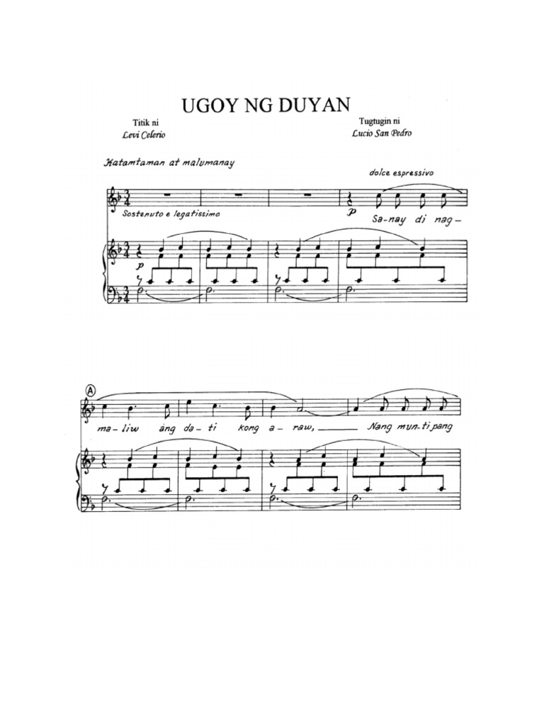 Sa Ugoy NG Duyan | PDF