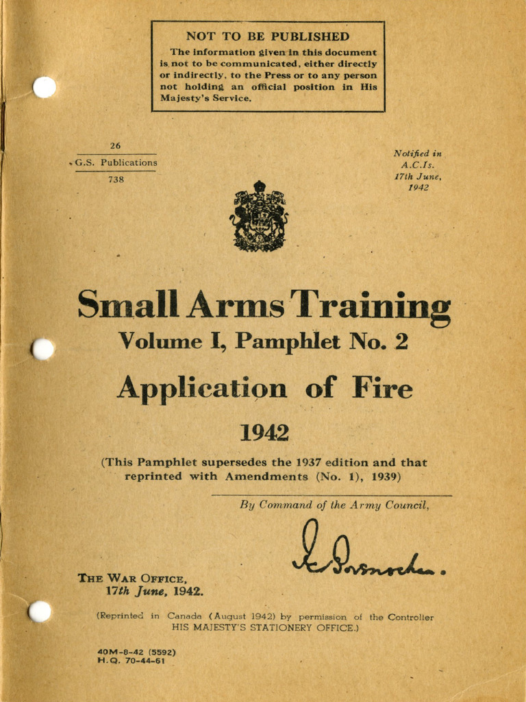 Small Arms Training 1942 | PDF