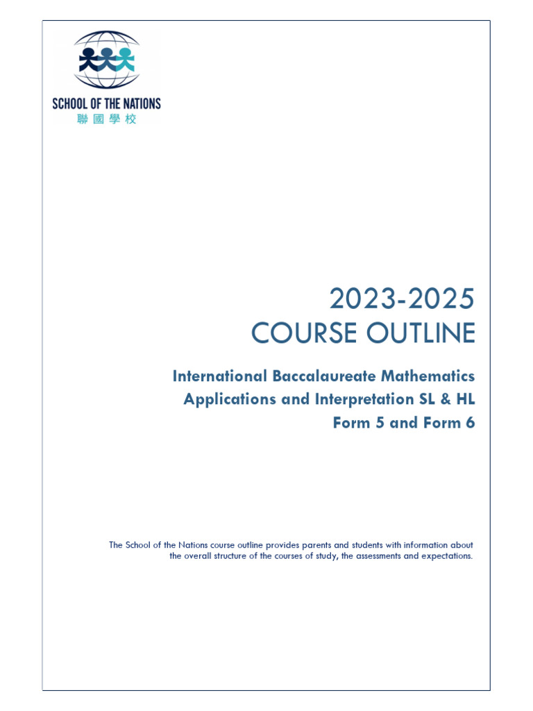 IB Mathematics Course Outline 2023-2025 | PDF | Mathematics ...