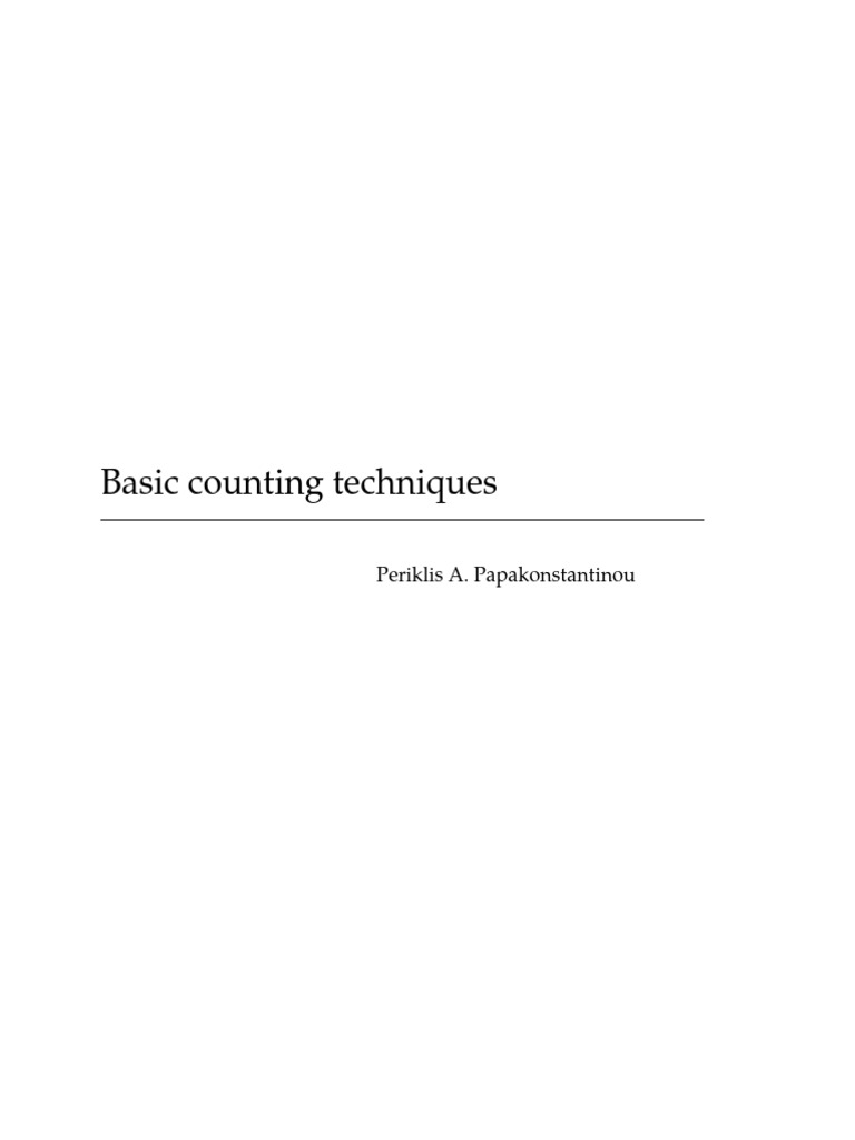 Periklis Intro Counting | PDF | Algebra | Mathematics