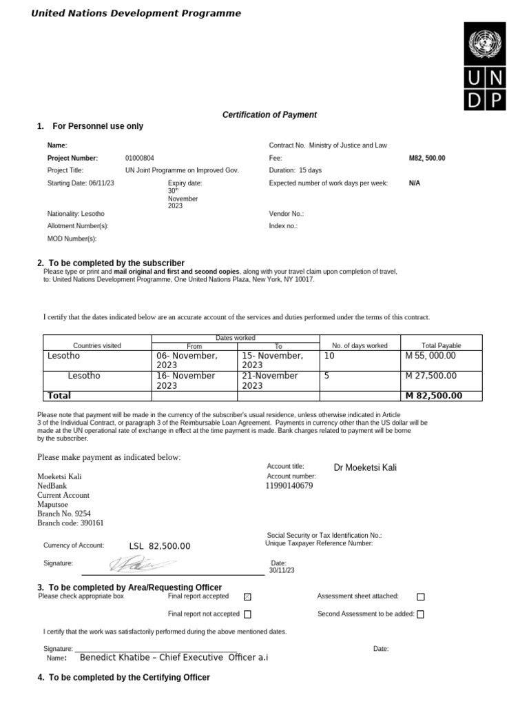 Certificate of Payment Deliverable Kali | PDF | Payments | Money
