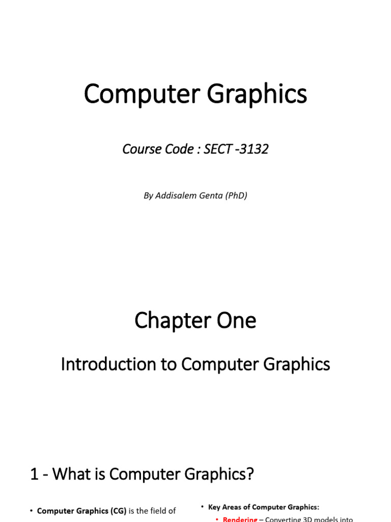 chapter 1 | PDF | Computer Graphics | Rendering (Computer Graphics)