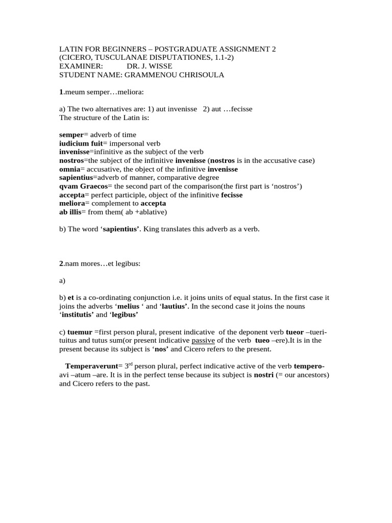 Latin For Beginner1 | PDF