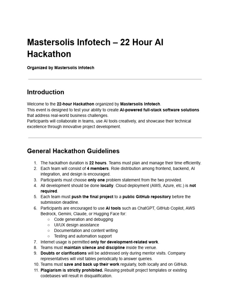 Atria 2025 Hackathon | PDF | Résumé | Artificial Intelligence