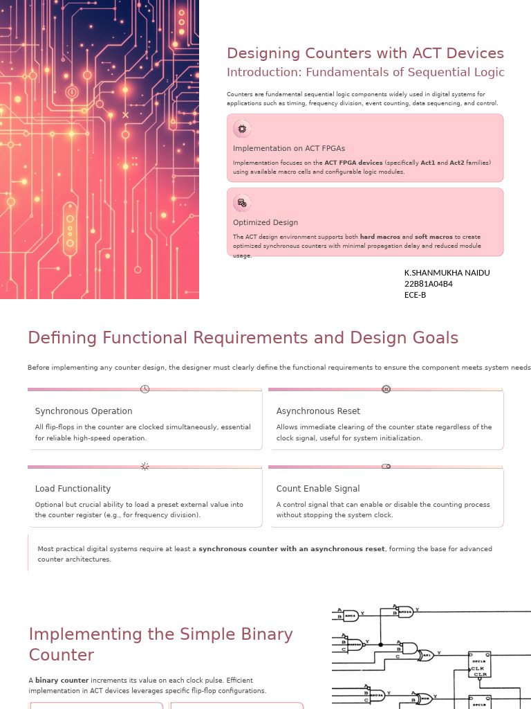 Designing Synchronous Counters on ACT FPGAs | PDF | Logic Gate ...