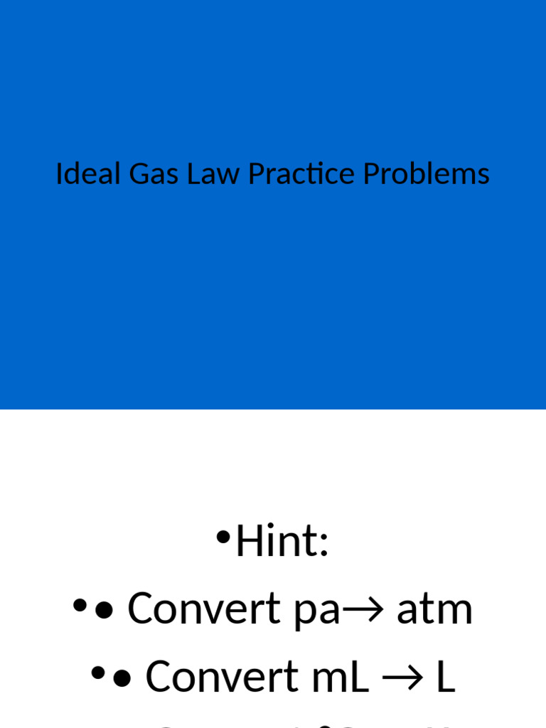 Ideal Gases Question | PDF