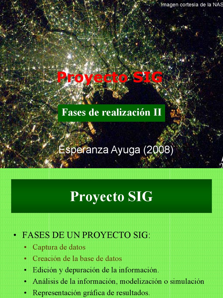 Creacion Proyecto SIG | PDF | Sistema de información geográfica ...