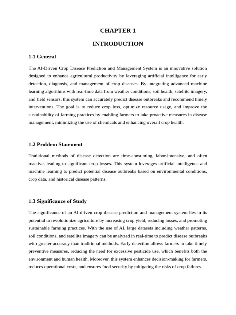 Final year REPORT | PDF | Agriculture | Artificial Intelligence
