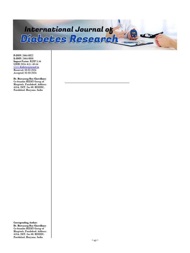 Diabetes Research | PDF | Diabetes | Hyperglycemia