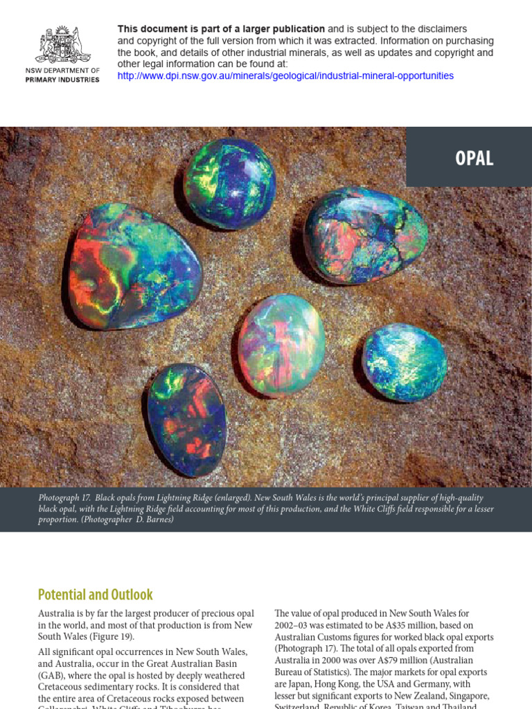 Opal | PDF | Earth Sciences | Natural Materials
