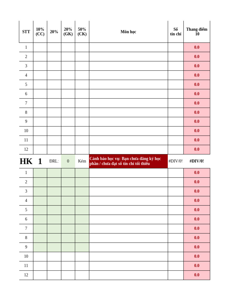 File Excel tính điểm dành cho HUB V1.3 | PDF