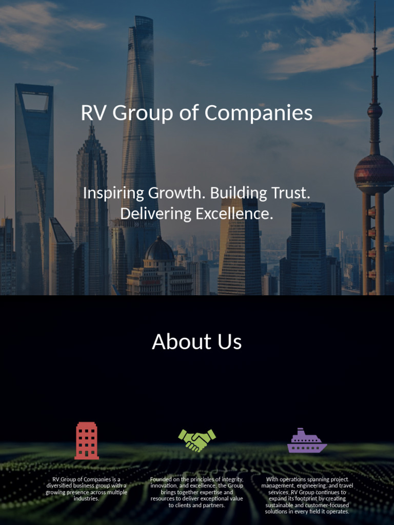 RV Group of Companies Profile | PDF | Innovation | Sustainability