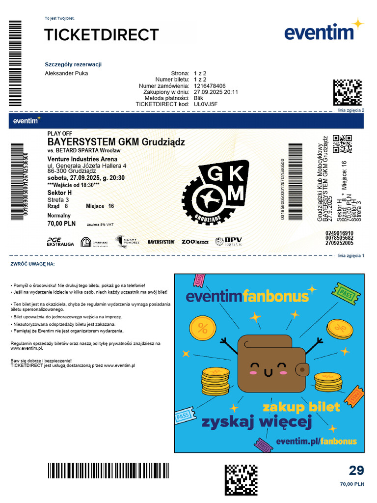 Ticket Direct 1216478406 | PDF