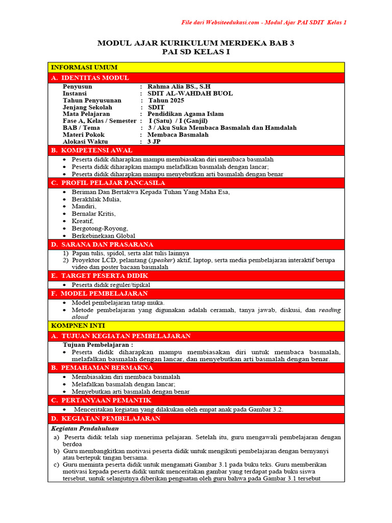 Modul Ajar BAB 3 | PDF