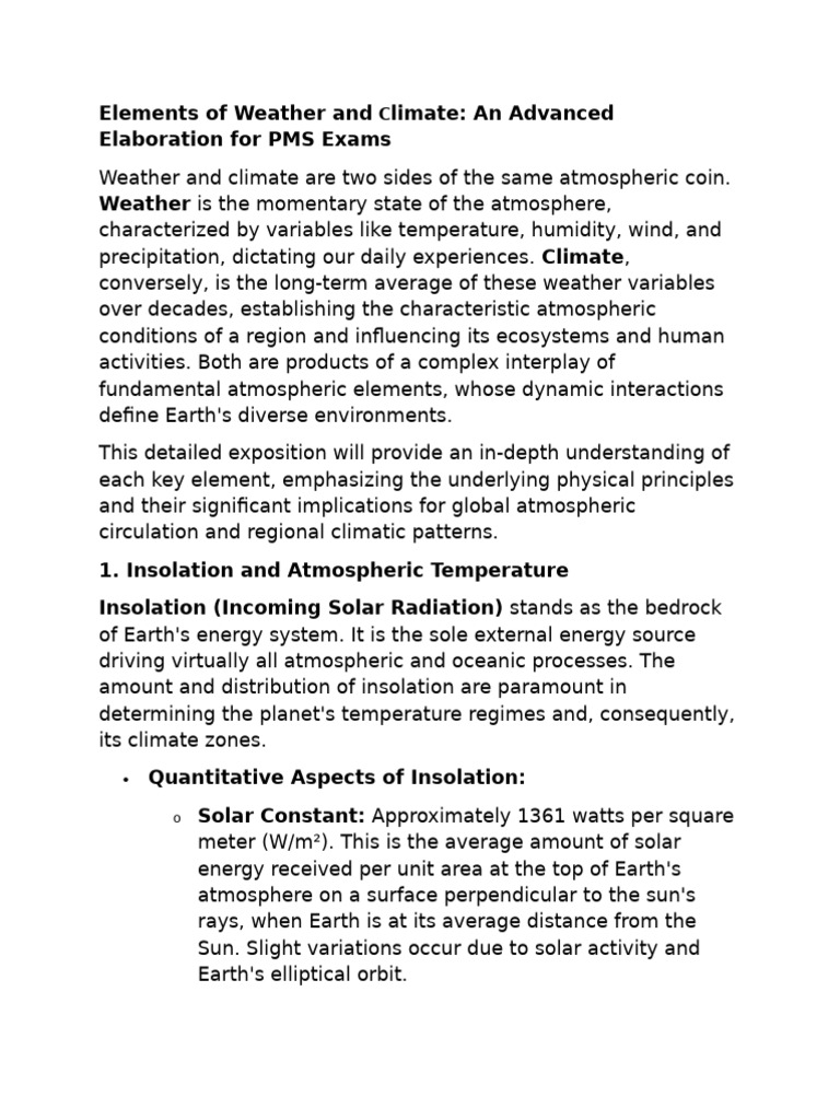 Elements of Weather and Climate | PDF | Precipitation | Wound