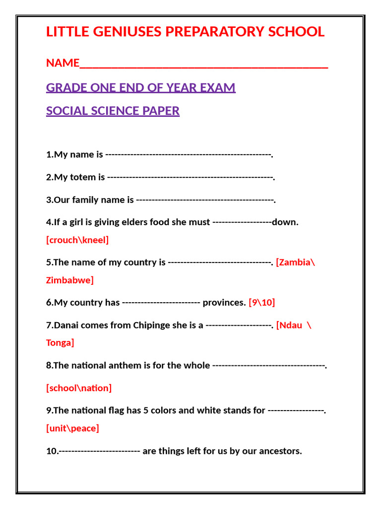 Grade 1 All Tests | PDF | Foods | Plants