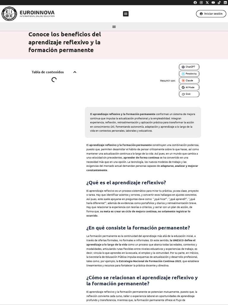 Beneficios del Aprendizaje Reflexivo | PDF | Aprendizaje