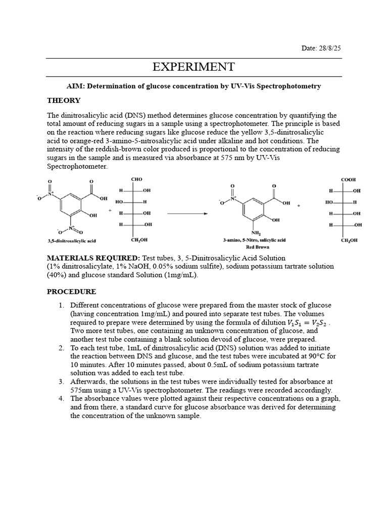 Glucose Uv Spectros | PDF | Spectrophotometry | Ultraviolet–Visible ...
