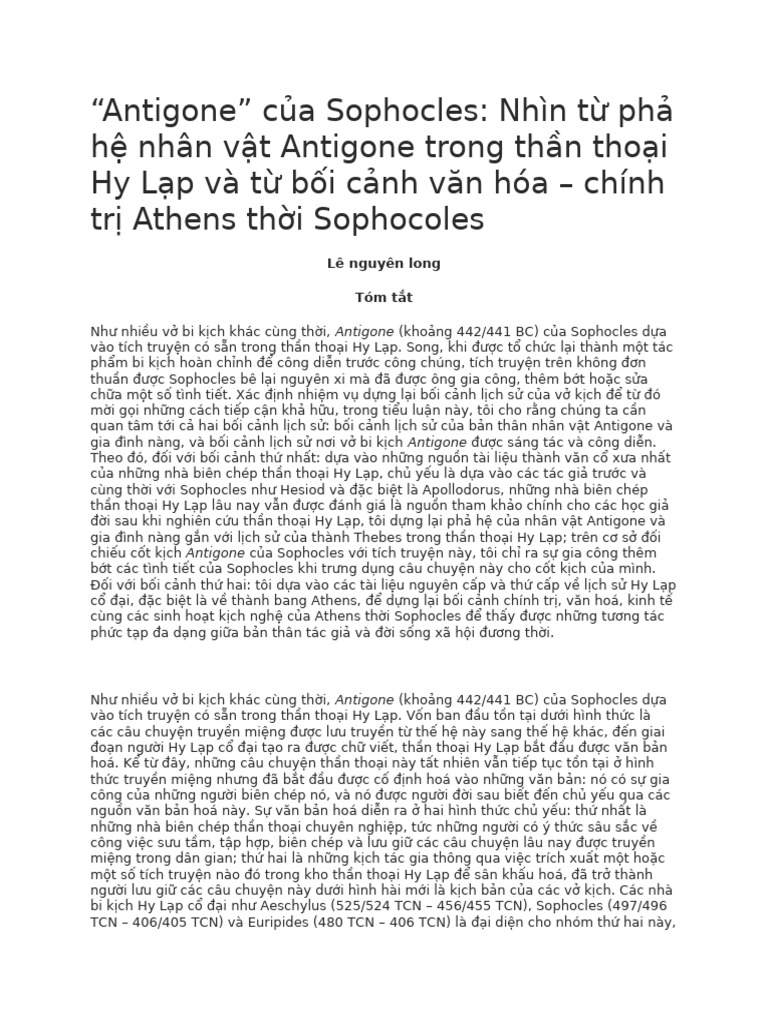 Antigone | PDF