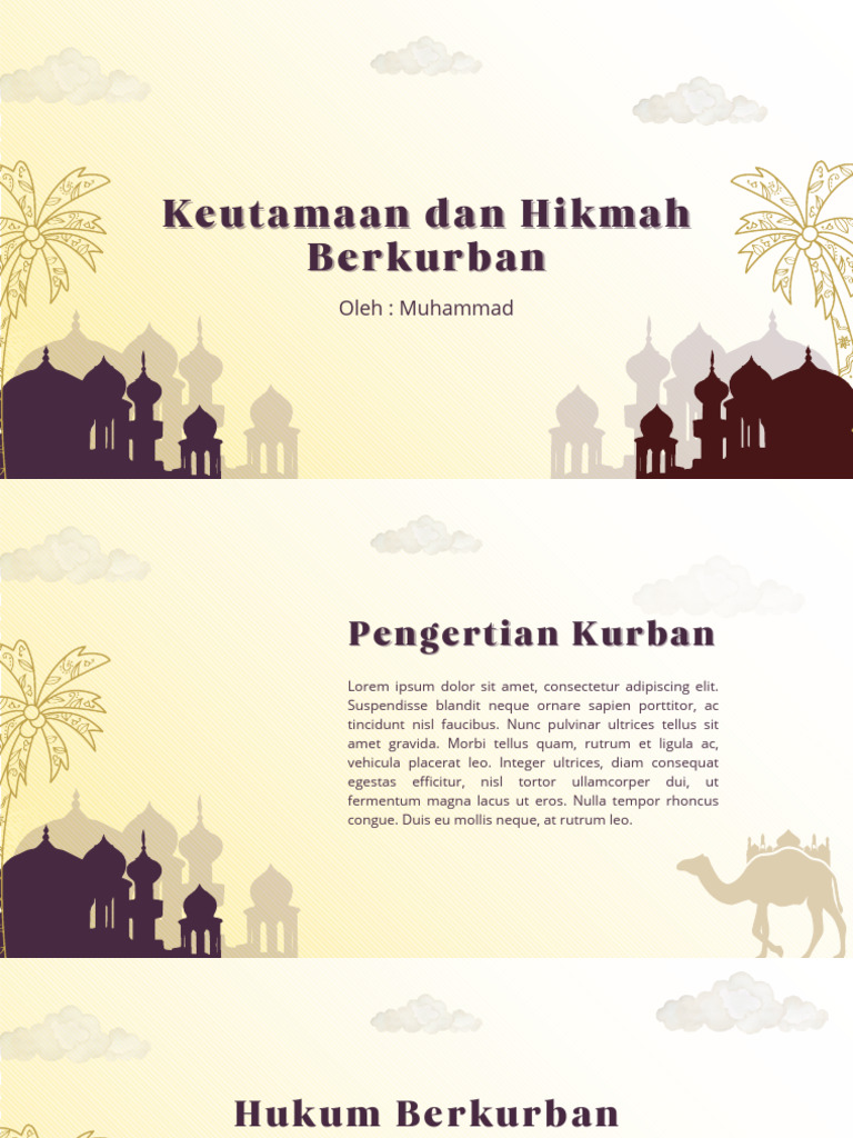 Cokelat Ilustrasi Islami Keutamaan Dan Hikmah Kurban Presentasi - 20251104 - 135458 - 0000 | PDF