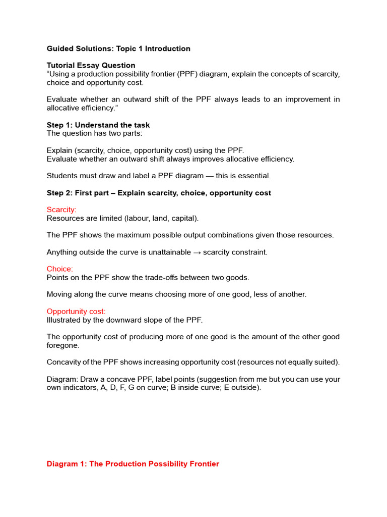Week 1 tutorial ans | PDF | Microeconomics | Economies