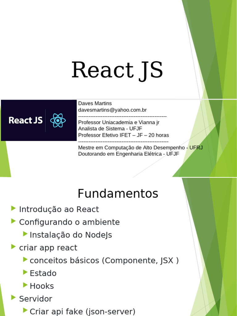 FrontWeb - 03 - React Fundamentos | PDF | Script Java | Model-View – Controller (MVC)