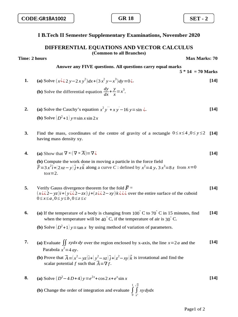DEVC-set2 | PDF | Calculus | Multivariable Calculus