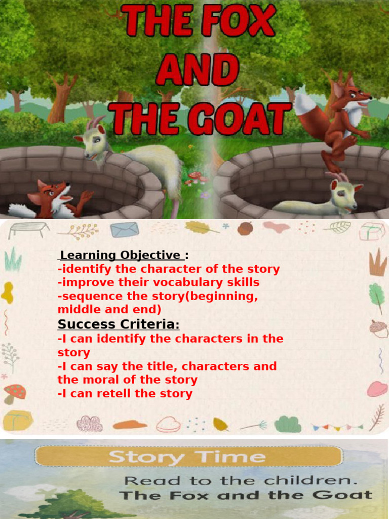 Story-The Fox and The Goat | PDF