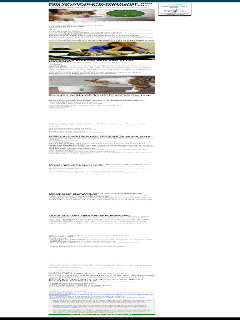 Vet-Approved Cat Fountain Secrets | PDF | Water | Dehydration