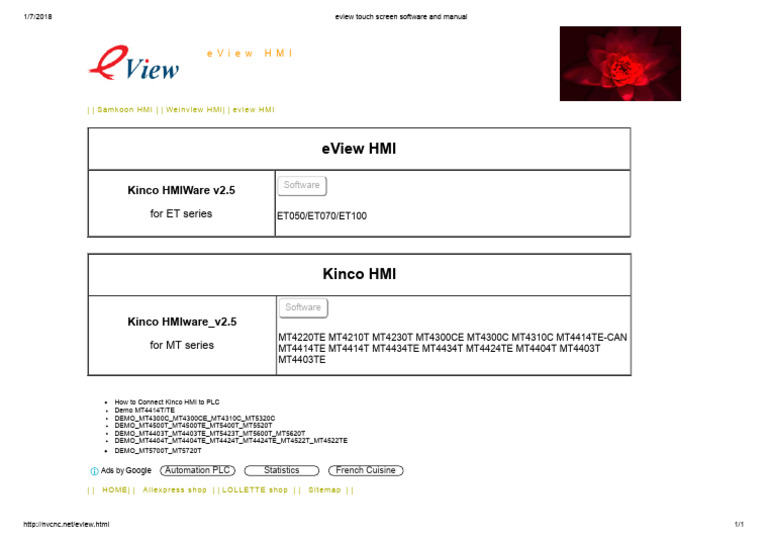 eView HMI Software and Manuals Guide | PDF