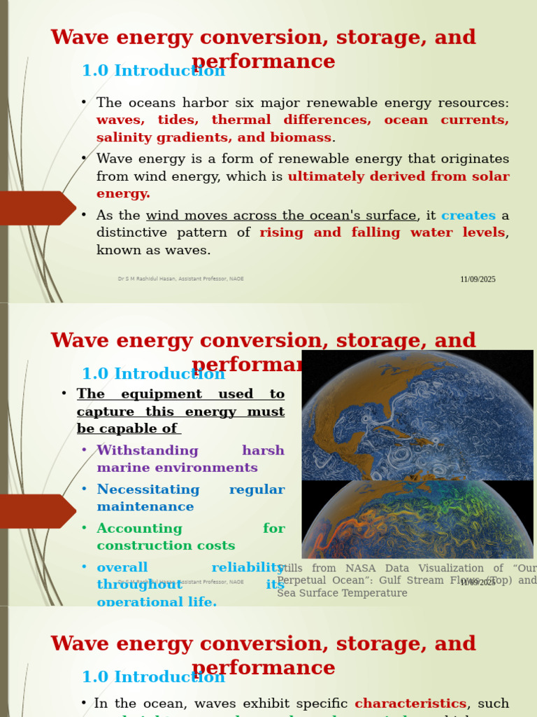 Wave Energy Conversion and Storage Insights | PDF | Oceans | Waves