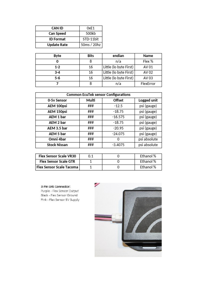 AMS Performance Universal Flex Fuel CAN Bus Box Protocol Setup With ...