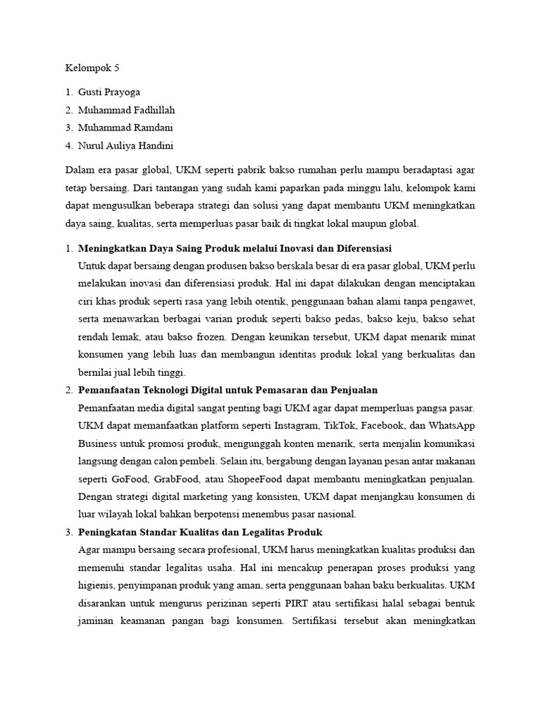 Laporan Hasil Diskusi Kelompok 5 | PDF