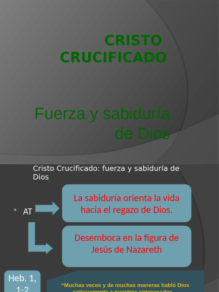 Cristo Crucificado Fuerza y Sabiduría de Dios | PDF | Pablo el apóstol | Jesús