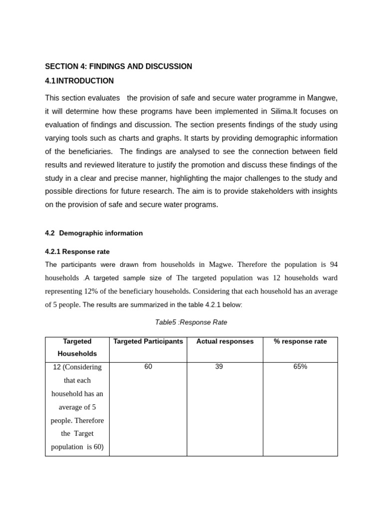 Evaluating Safe Water Programs in Mangwe | PDF | Drinking Water | Water