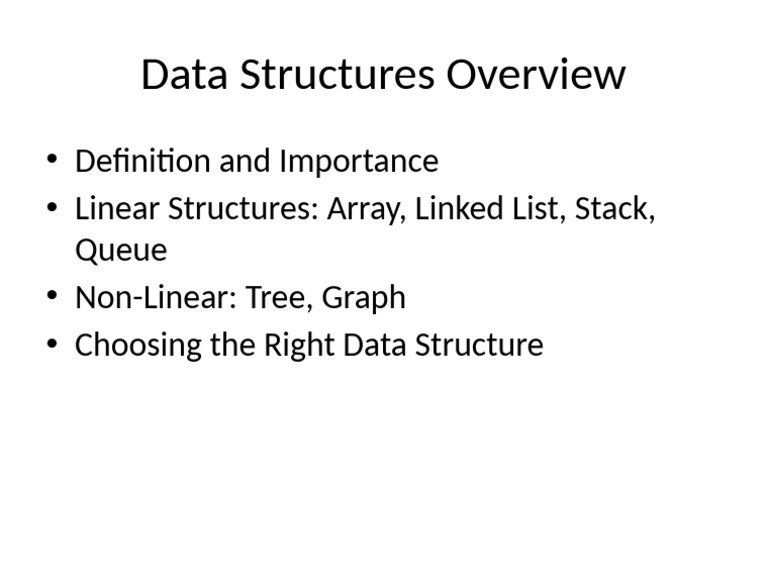Data Structures Overview | PDF