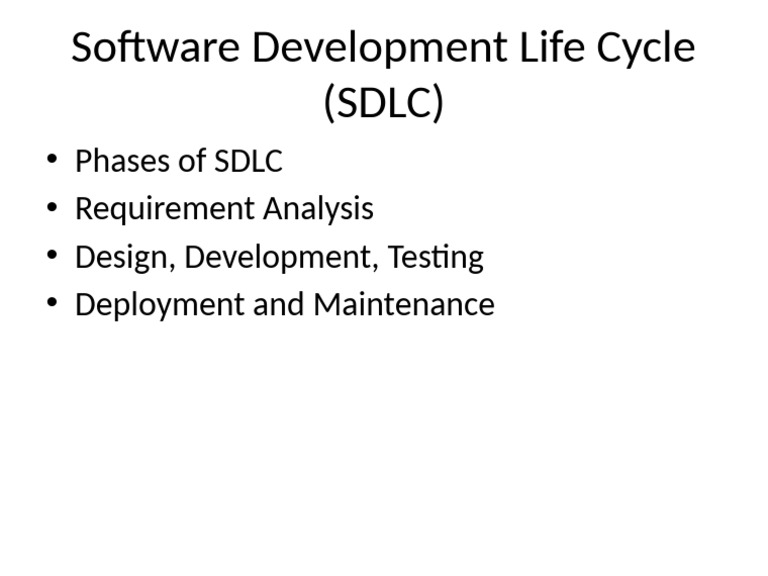 SDLC Introduction | PDF