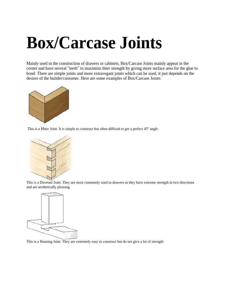 Carcase Joints. | PDF