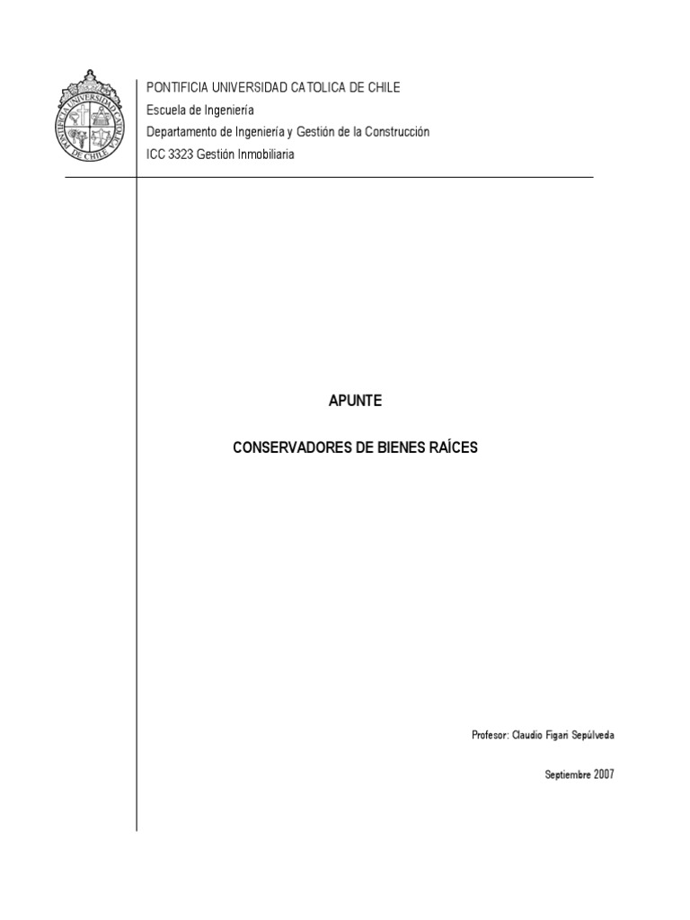 Conservadores De Bienes Raices Pdf