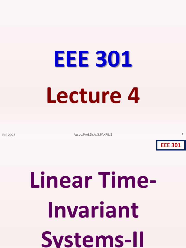 Lecture 4 | PDF | Convolution | Computer Engineering