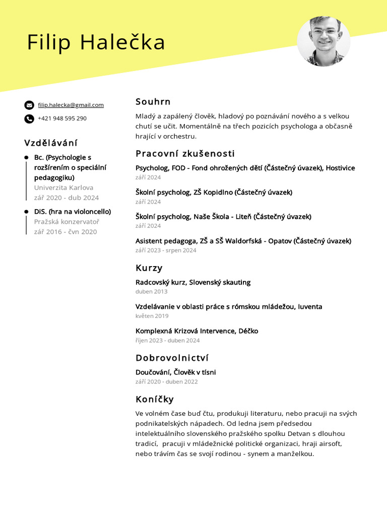 CV - Filip Halečka | PDF