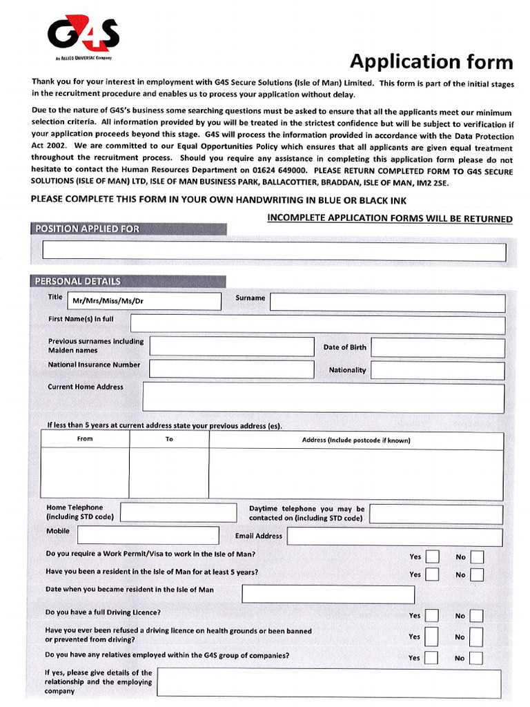 1.Application Form | PDF